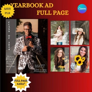 Yearbook Ad Bundle With Master Resell Rights, Over 10 Canva Templates ...