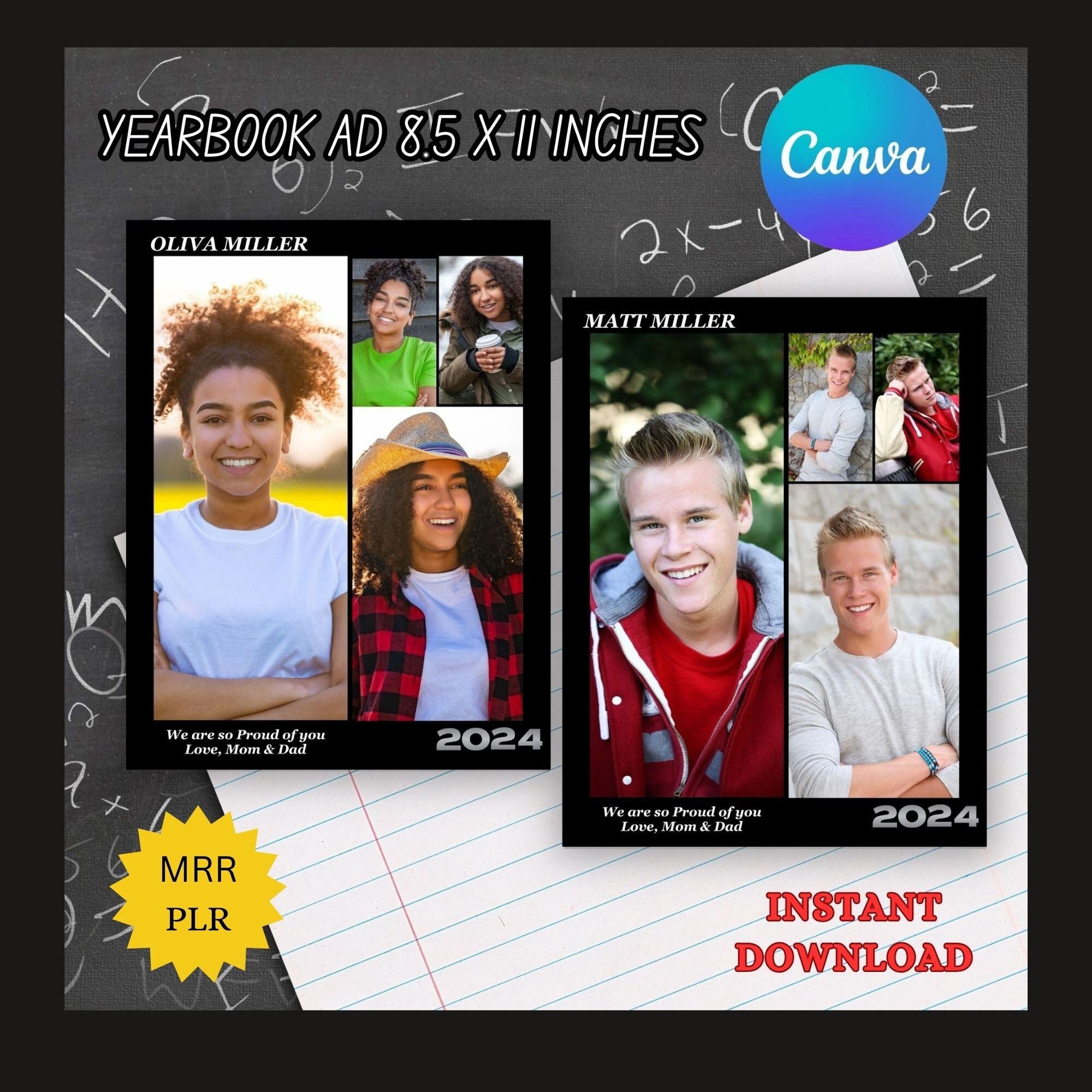Yearbook Ad Bundle With Master Resell Rights, Over 10 Canva Templates ...