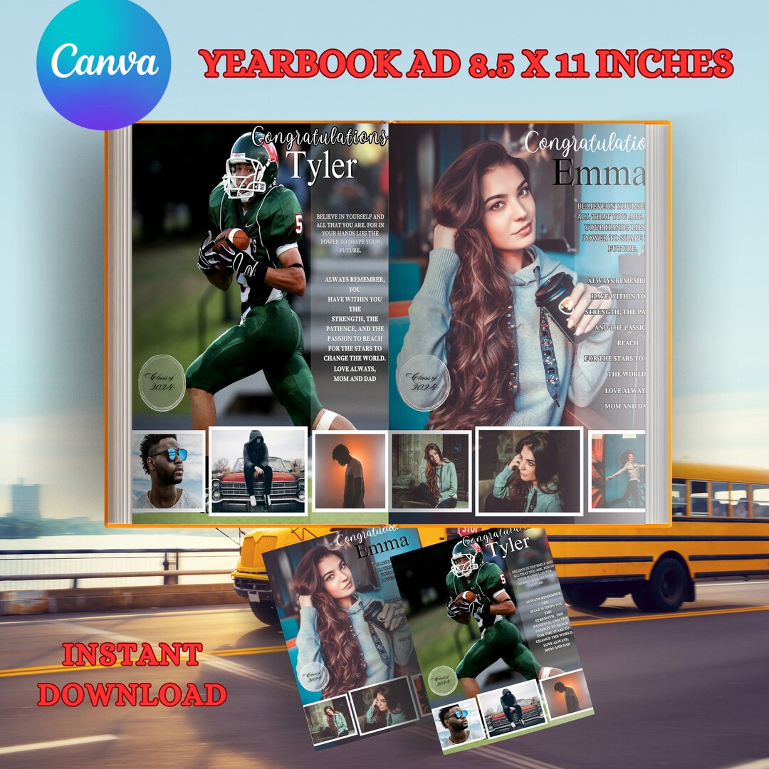 Minimalist Yearbook Ad Template: Senior Graduate, Full Page (canva Edit ...