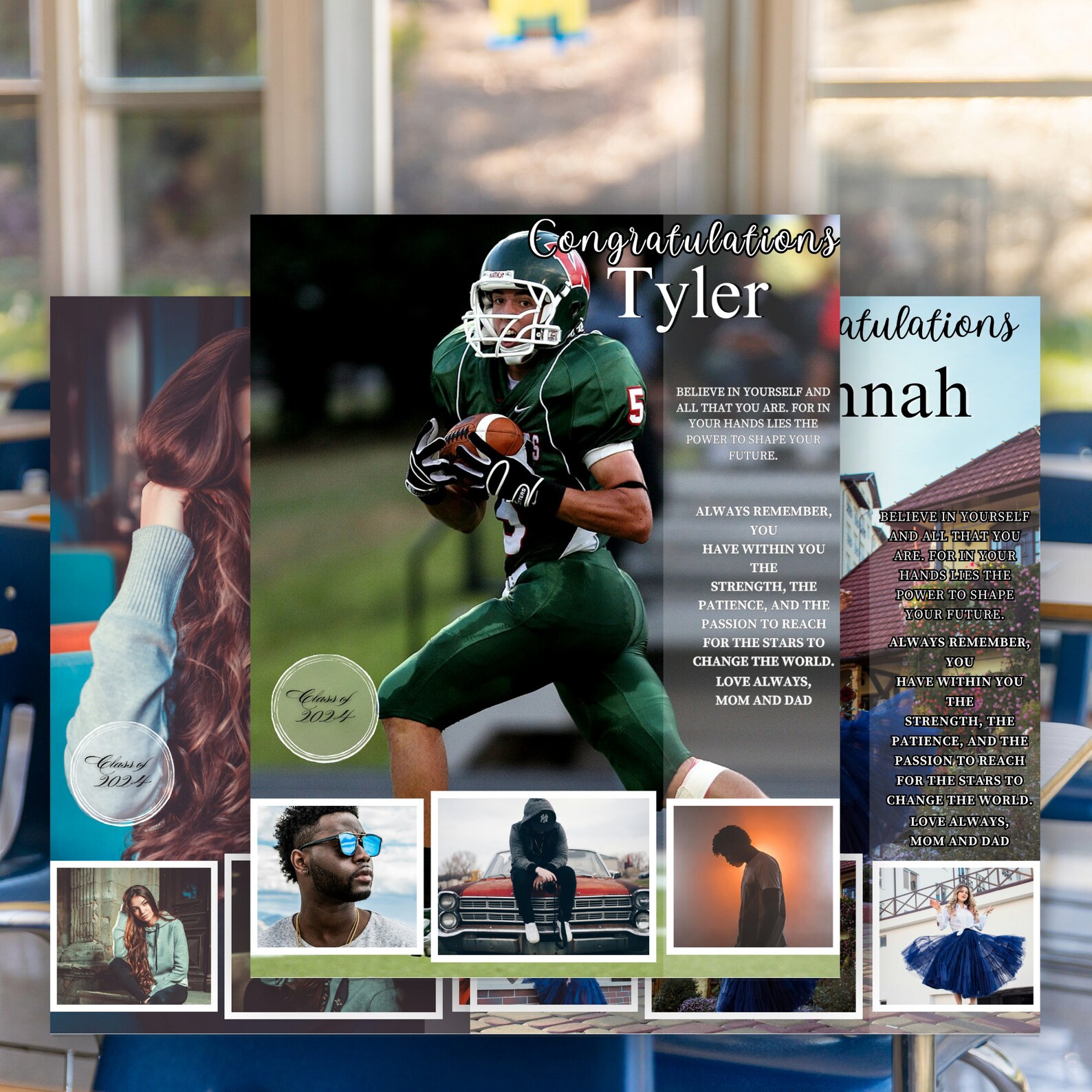 Senior Yearbook Ad Template: Minimalist Full Page (canva Edit) - Etsy