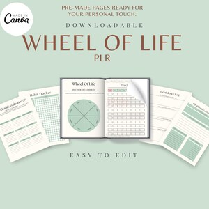 Wheel of Life Worksheet Template: Self Improvement Planner (digital ...