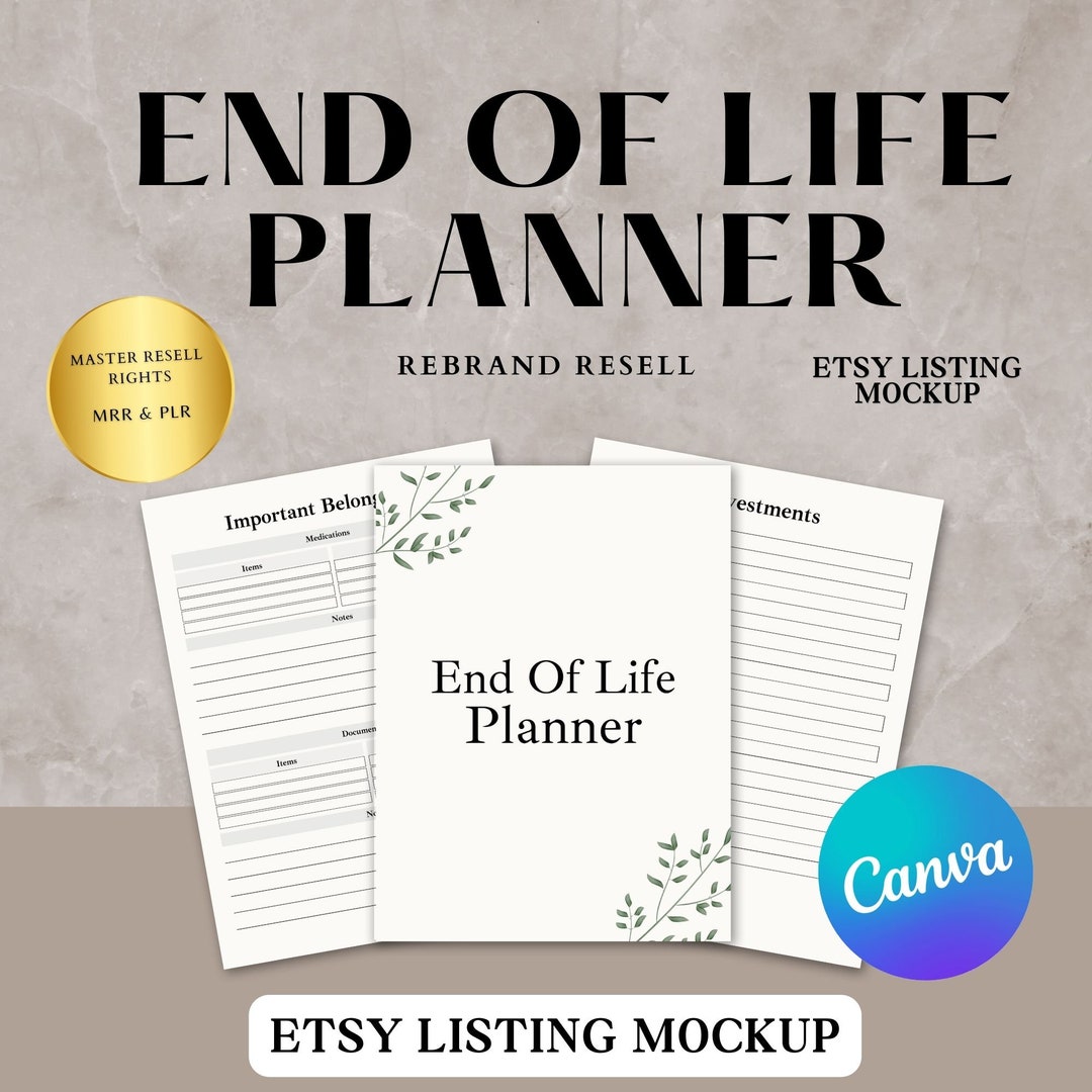 Master Resell Rights End of Life Planner, Legacy Planner, Death Binder ...