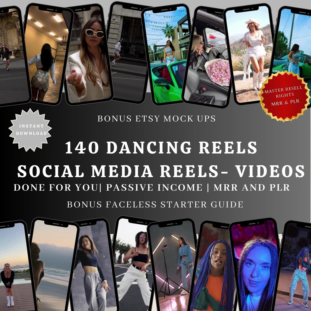 Women Dancing Reels Video Bundle: PLR MRR Instagram Marketing (digital ...