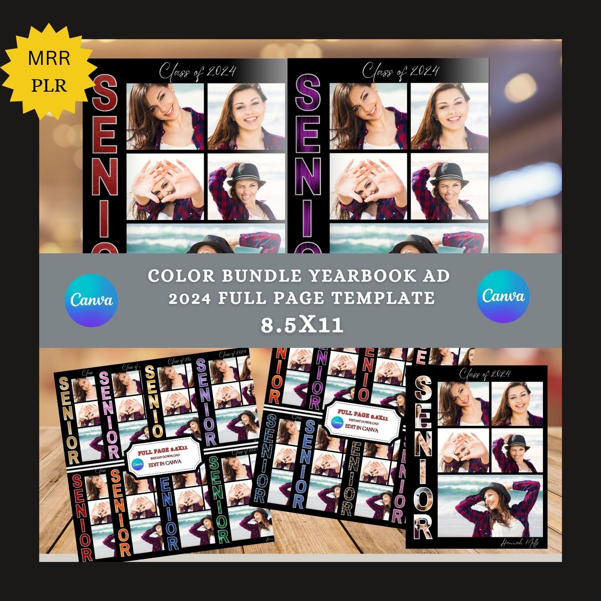 Yearbook Ad Bundle With Master Resell Rights, Over 10 Canva Templates ...