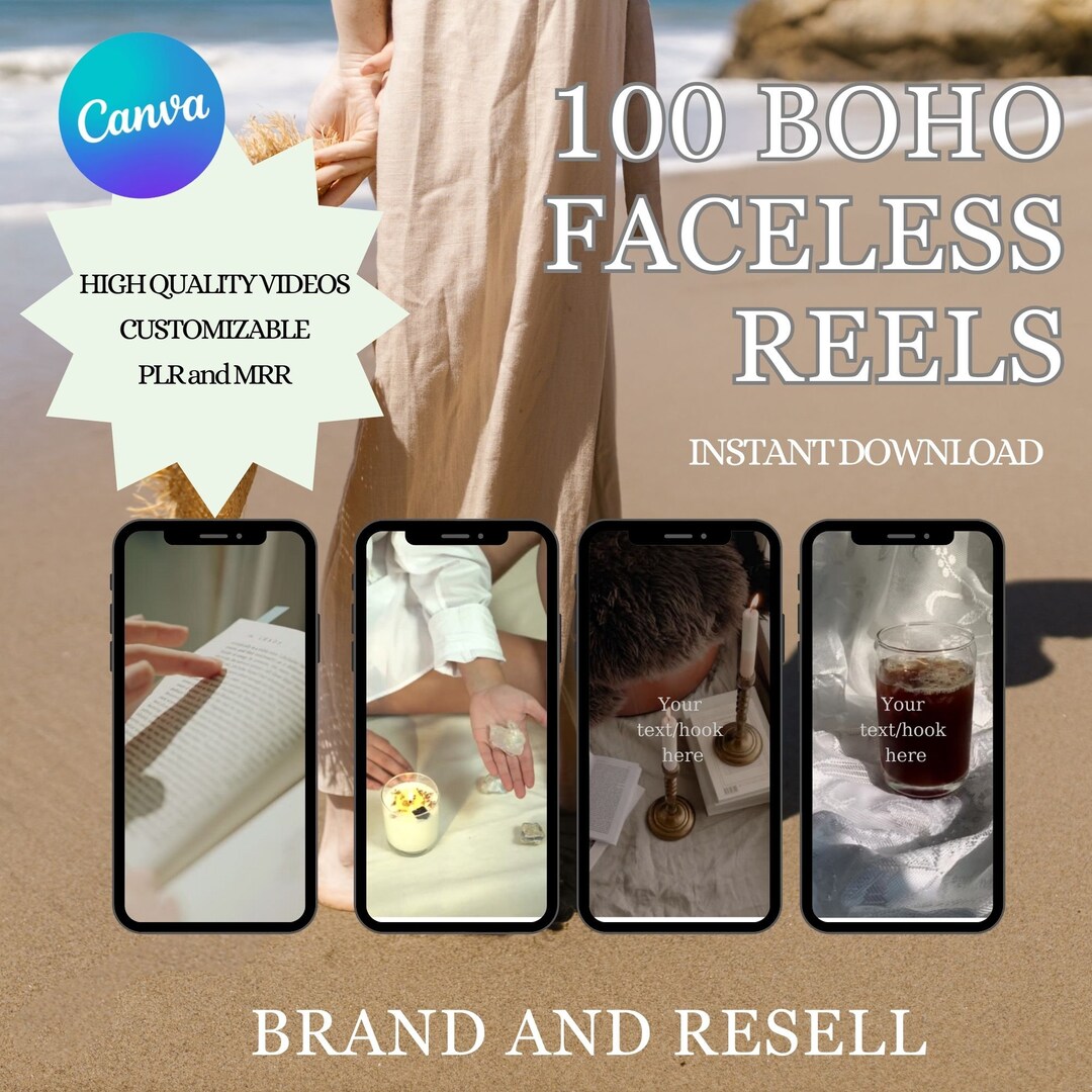 Instagram Aesthetic Reels , BOHO Faceless Videos Master Resell Rights ...