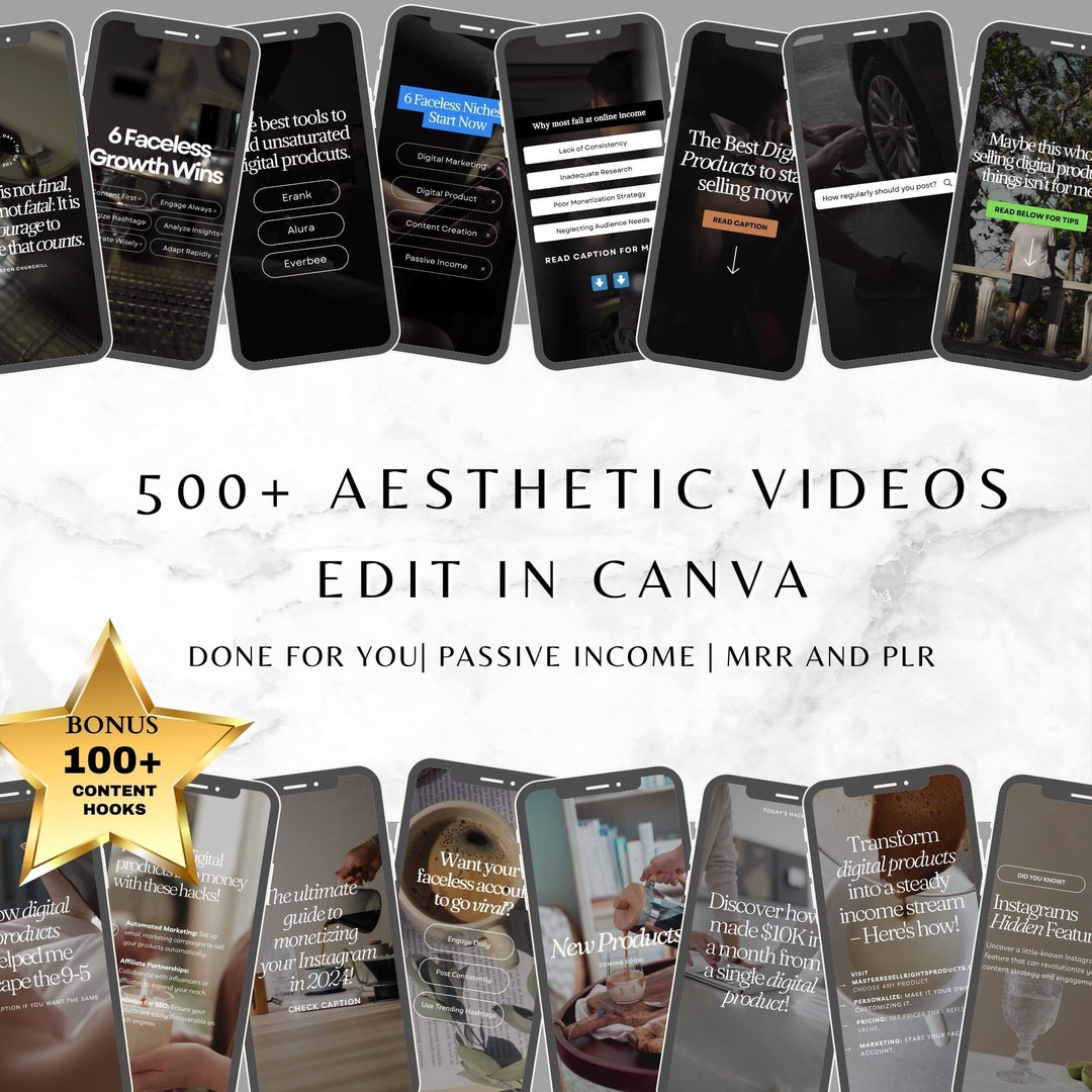 Faceless Instagram, Videos, Aesthetic Videos,master Resell Rights, MRR ...