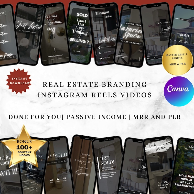 Real Estate Instagram Reels: Canva Templates for Realtors (MRR) - Etsy