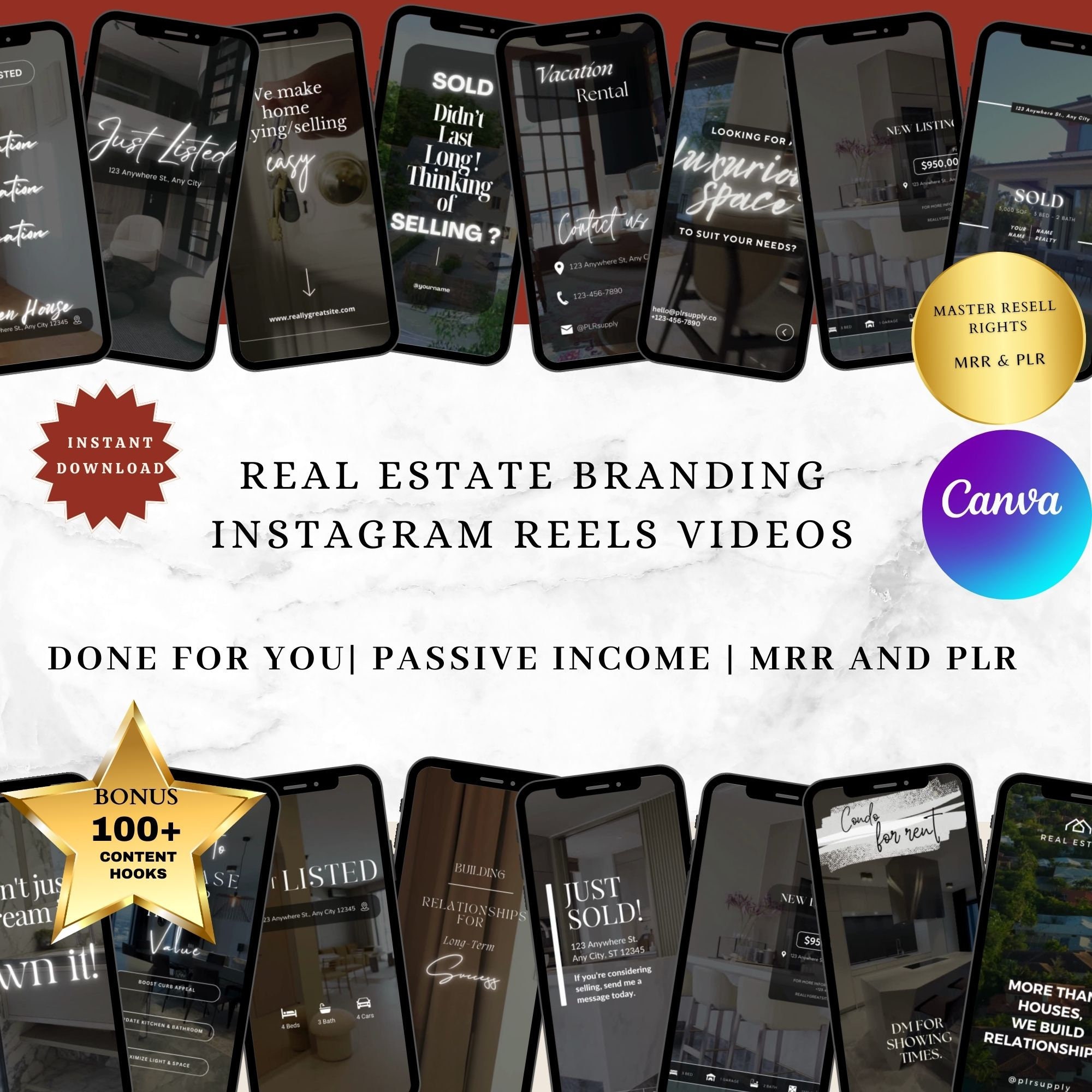 Real Estate Instagram Reels: Canva Templates for Realtors (MRR) - Etsy