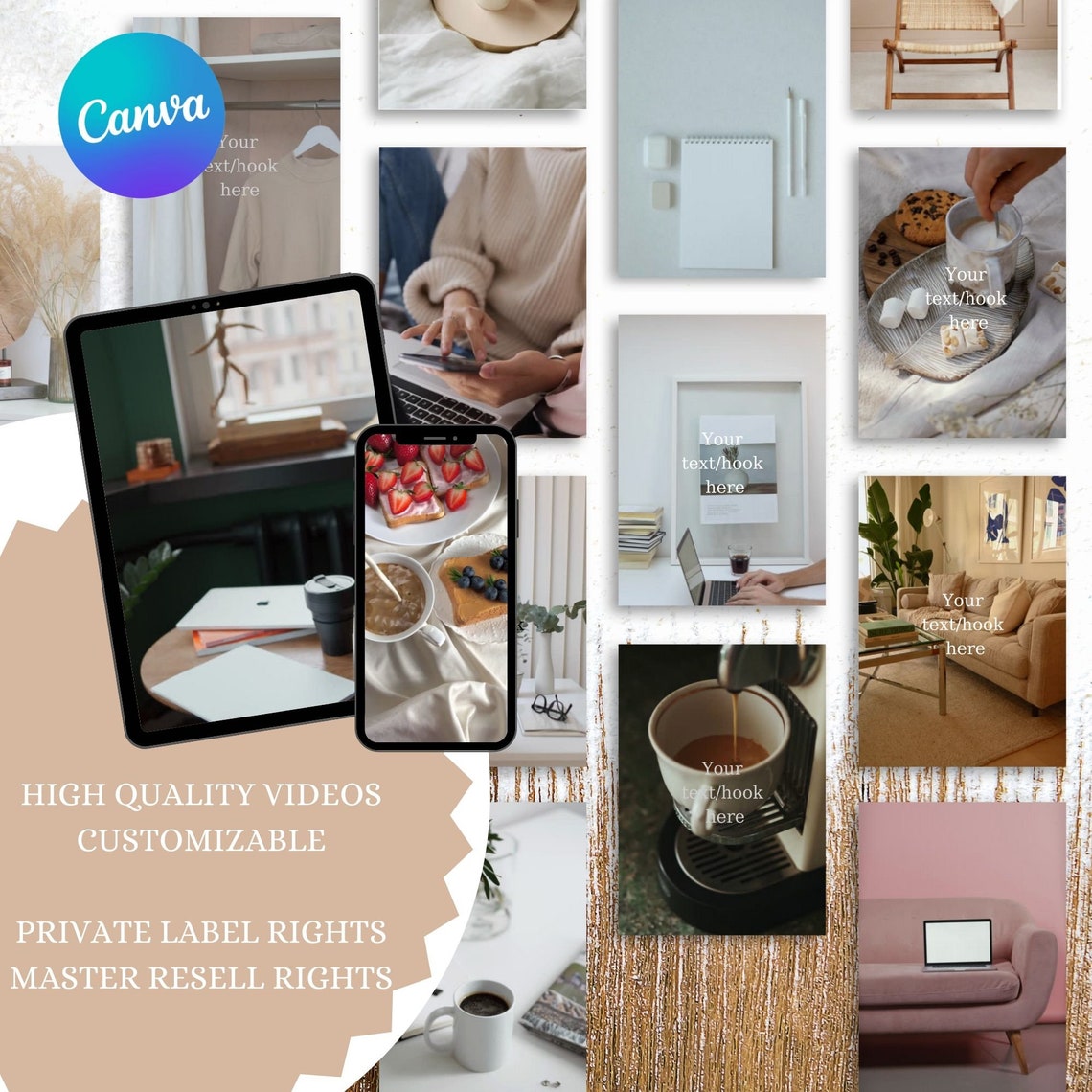 100 Faceless Boho Light Cream Aesthetic Instagram Tik Tok Reels Videos ...