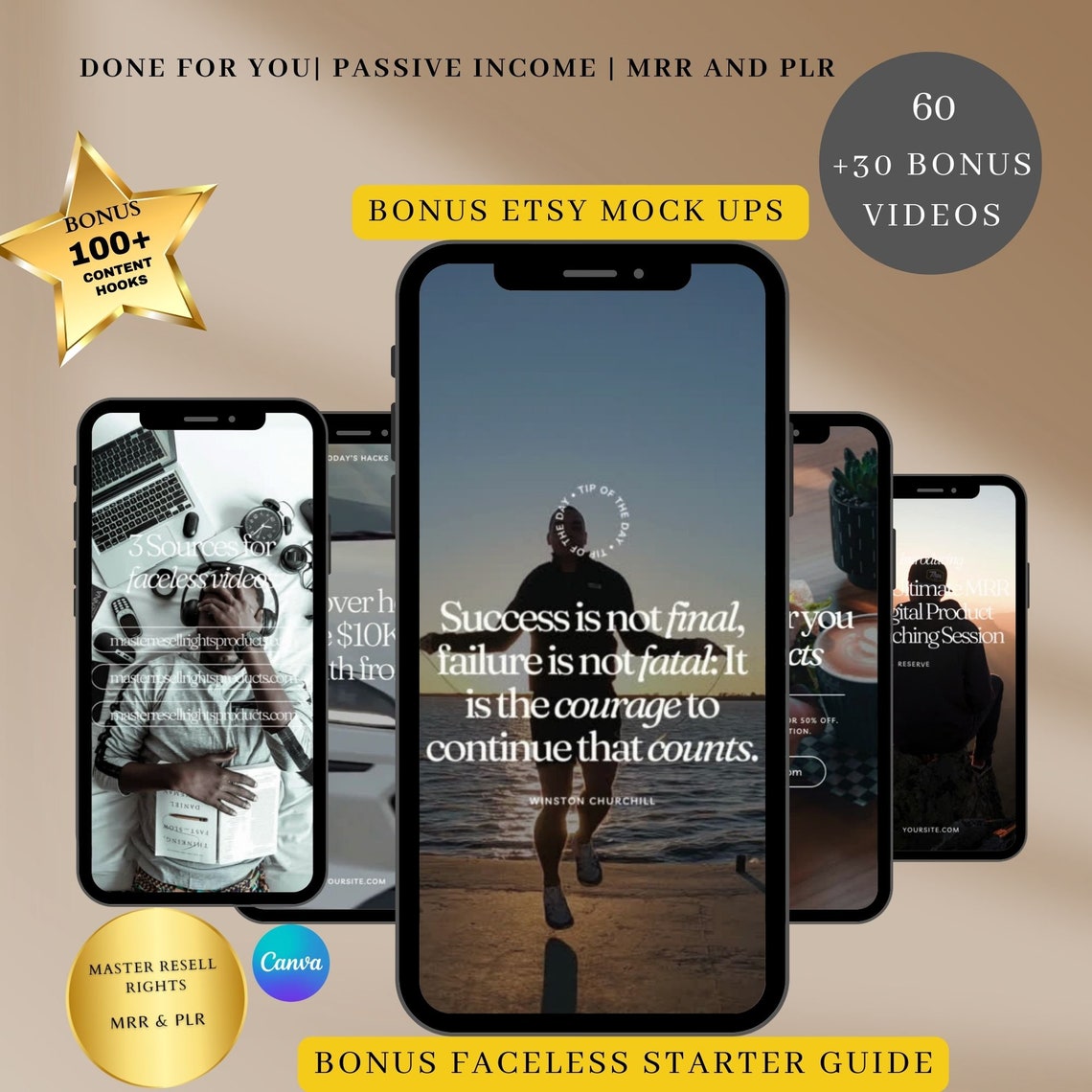 60-aesthetic Faceless Video Bundle for Men,reels & Tiktoks, Resell ...