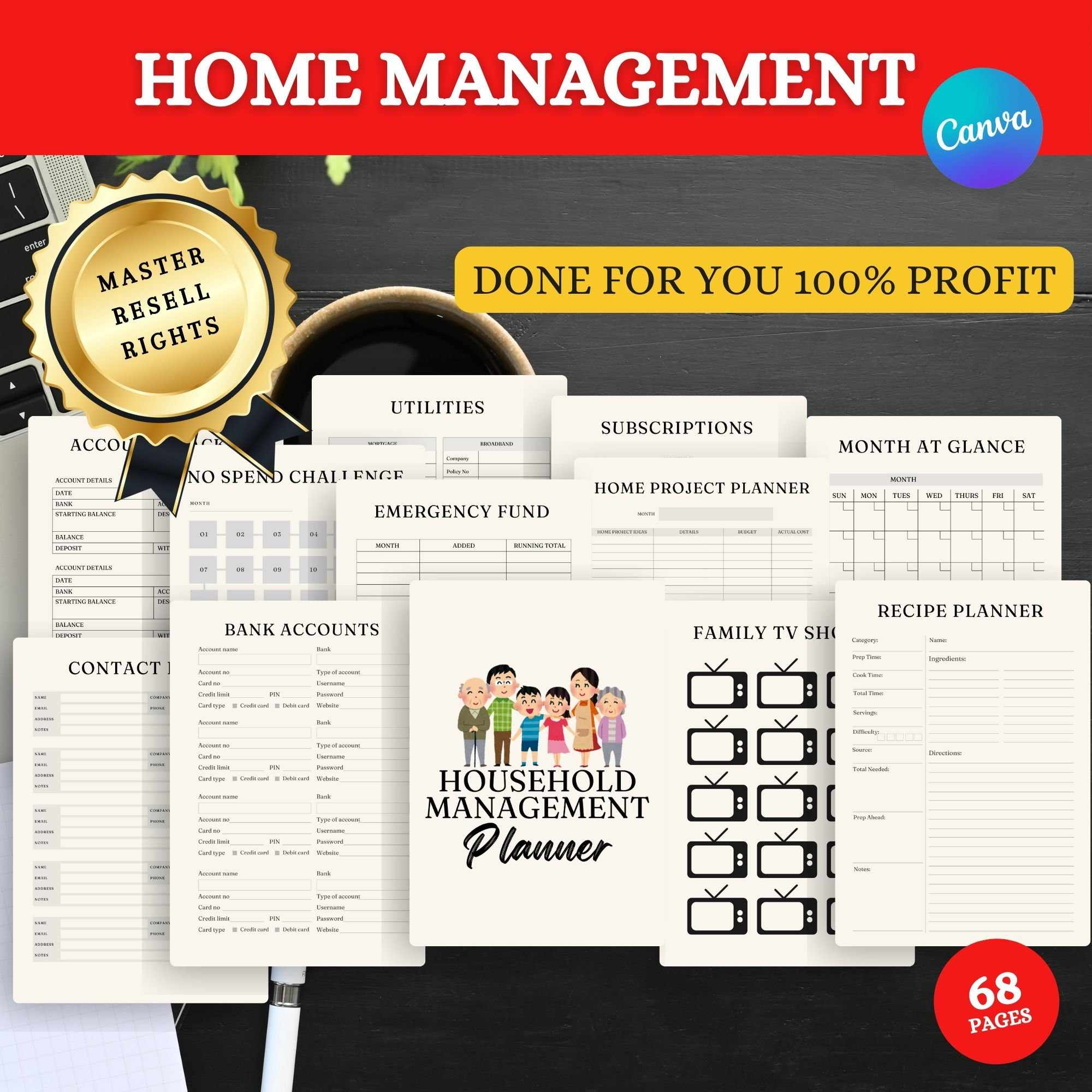 Household Planner Printable Household Management Binder Household ...