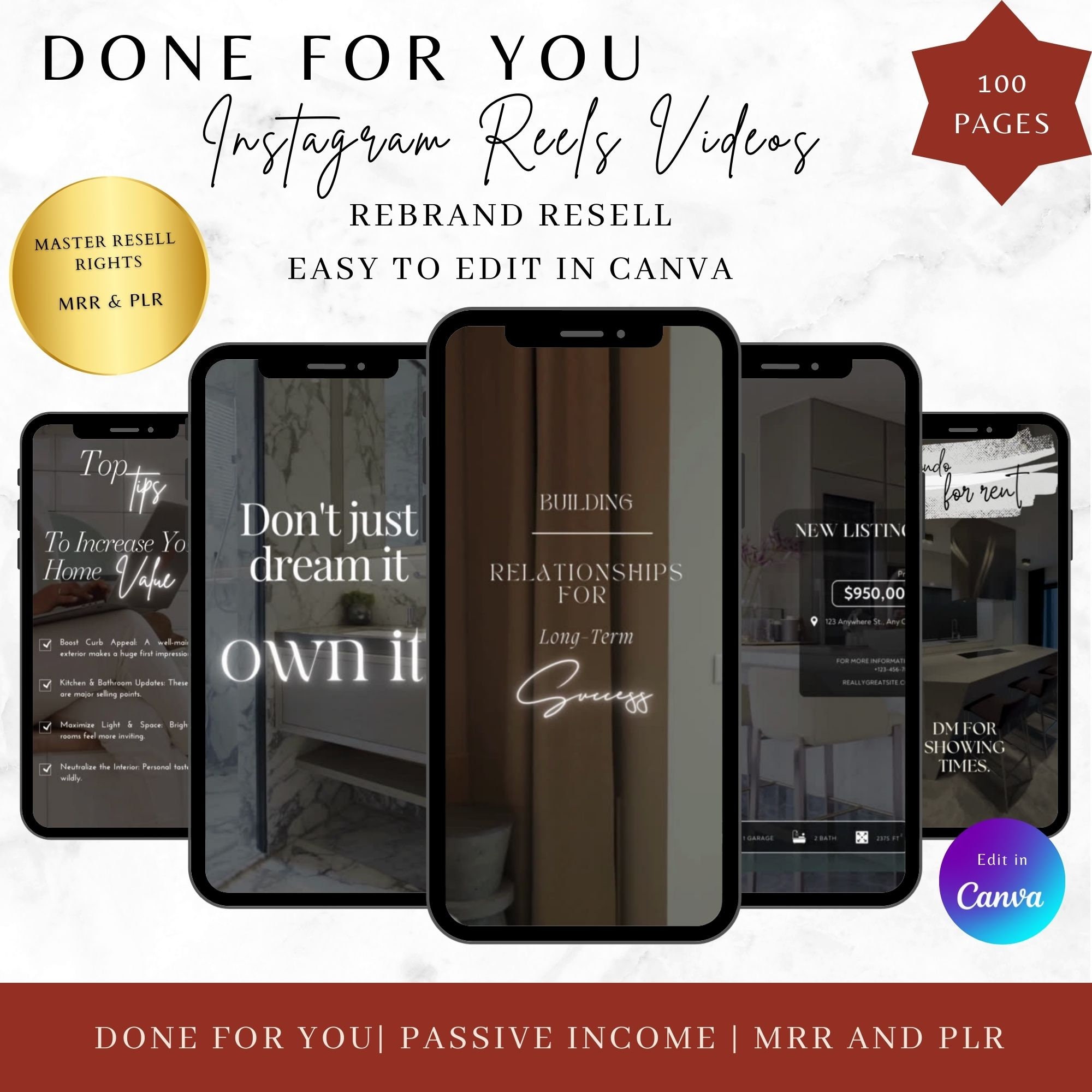 Real Estate Instagram Reels: Canva Templates for Realtors (MRR) - Etsy