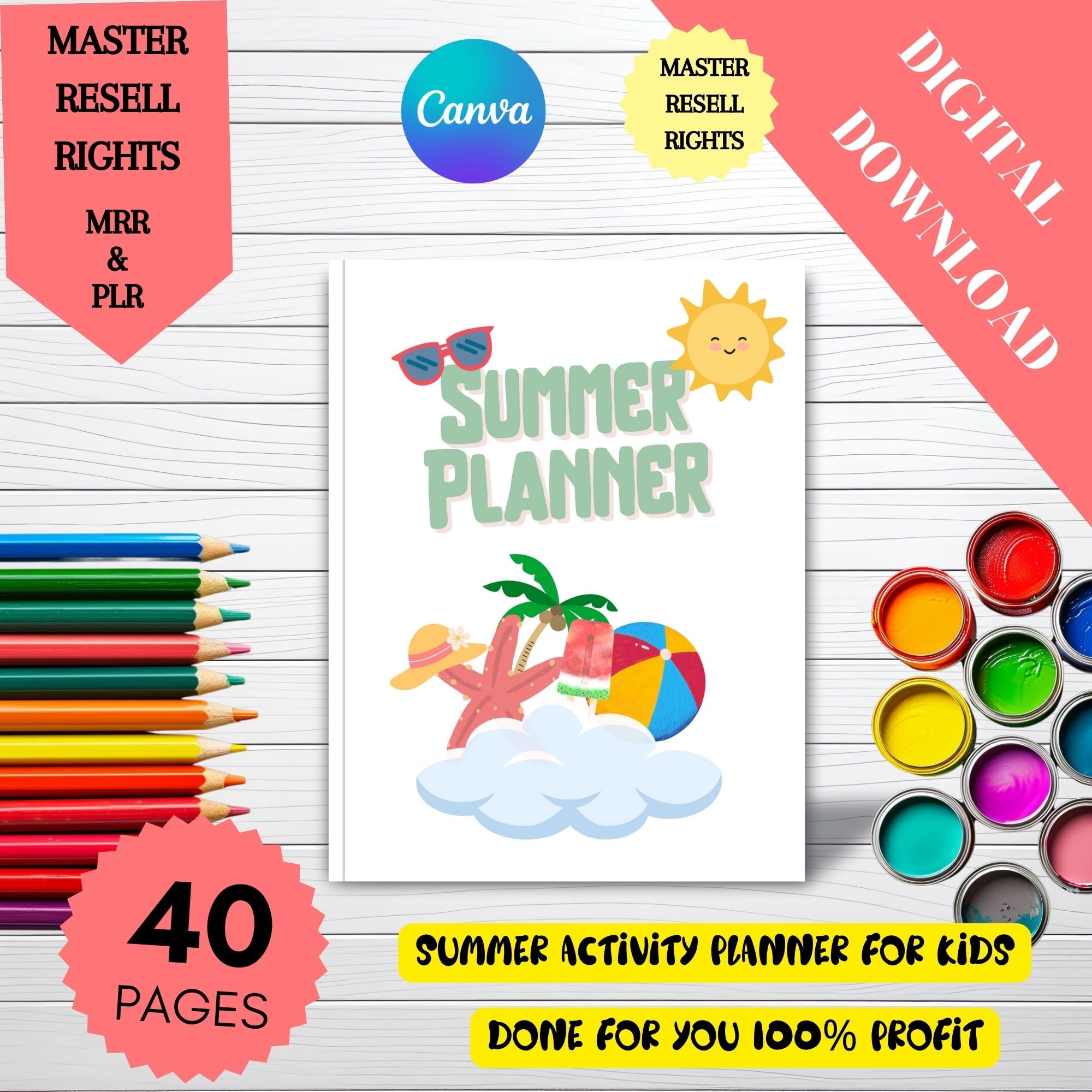 Summer Planner for Kids Children's Personalized Planner, Fun Organizer ...