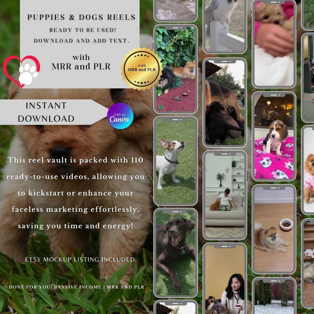 Faceless Instagram Reels, Dogs & Puppies, Digital Marketing, Passive ...