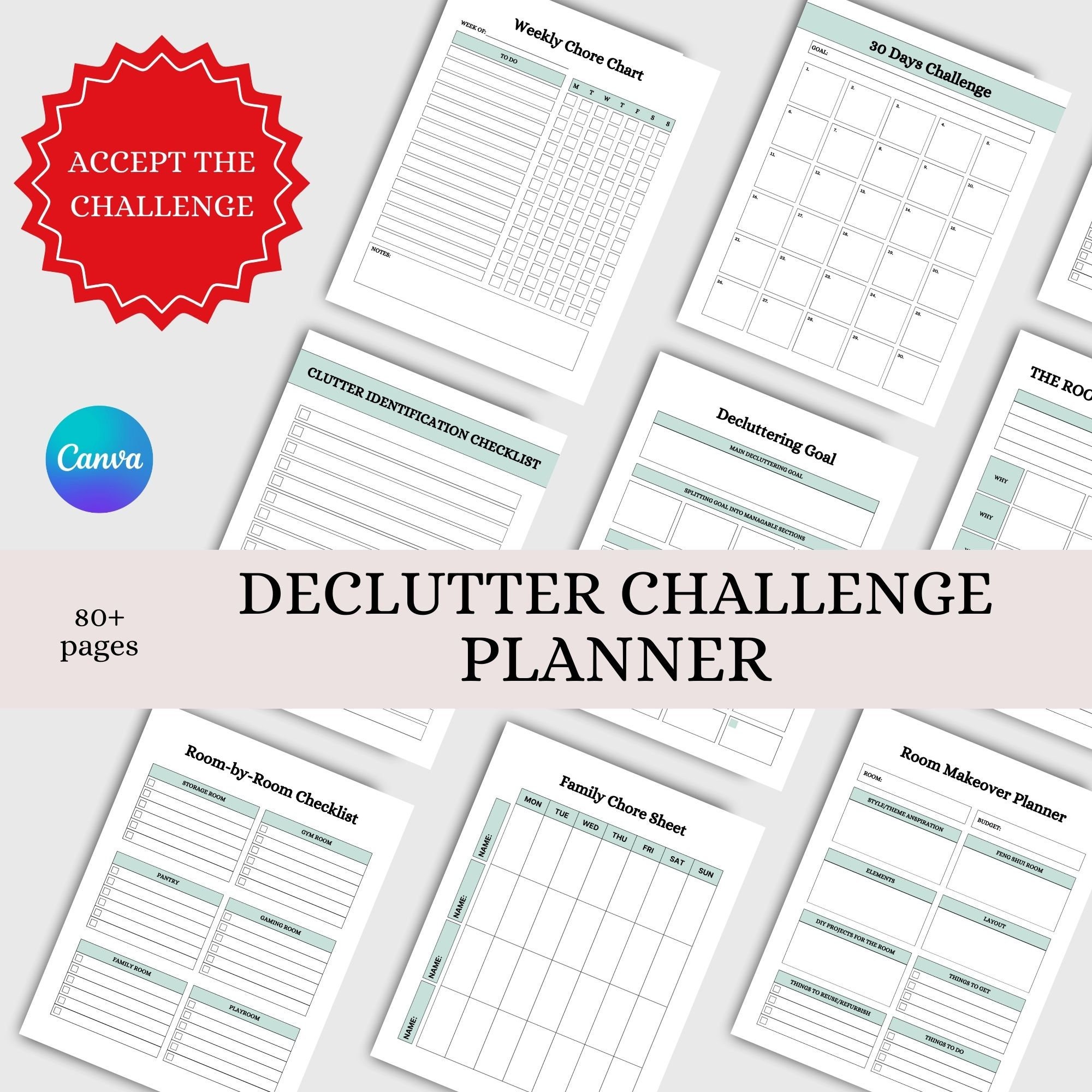 Declutter Planner, Declutter Checklist, Cleaning Schedule, Cleaning ...