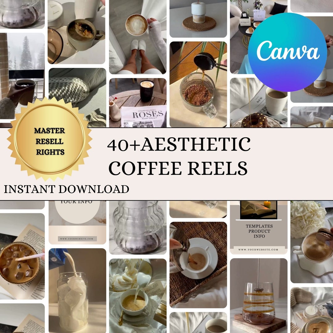 Instagram Faceless Coffee Reels With MRR and PLR | Content Library ...