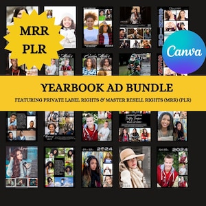 Yearbook Ad Bundle With Master Resell Rights, Over 10 Canva Templates ...
