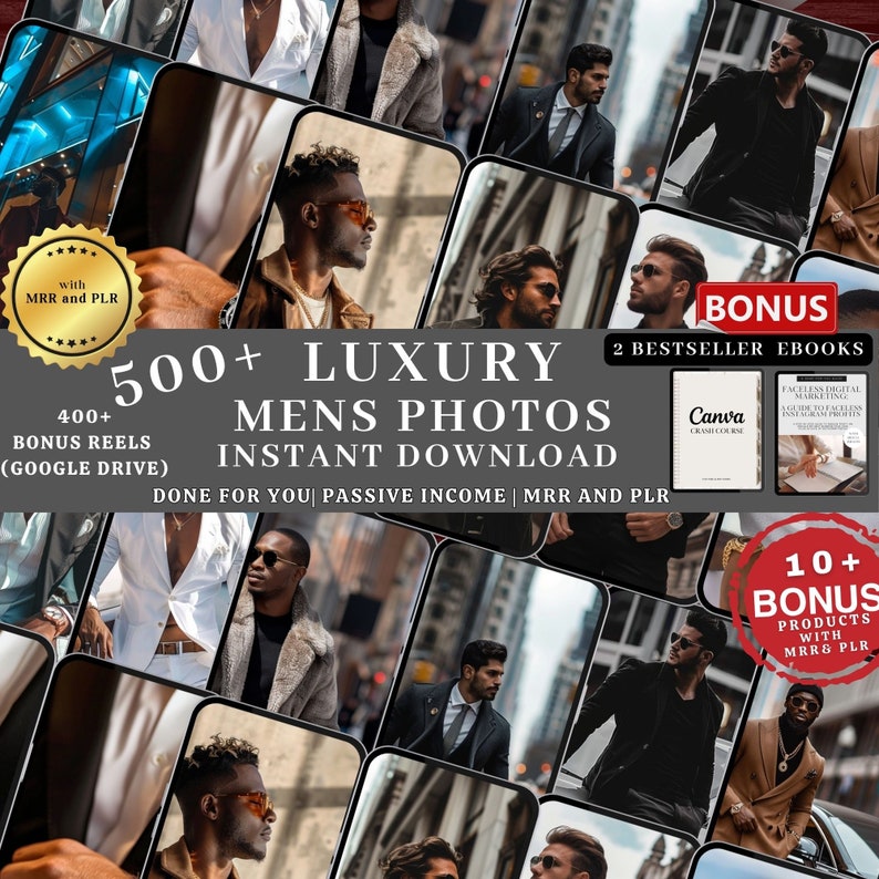 Mens Luxury Bundle,faceless Instagram, Faceless Reels,master Resell ...