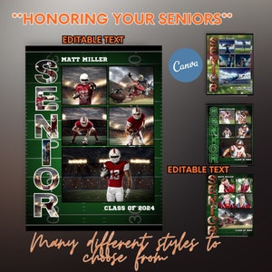 Football Poster Template | Banner Senior | Homecoming Banner | Football ...