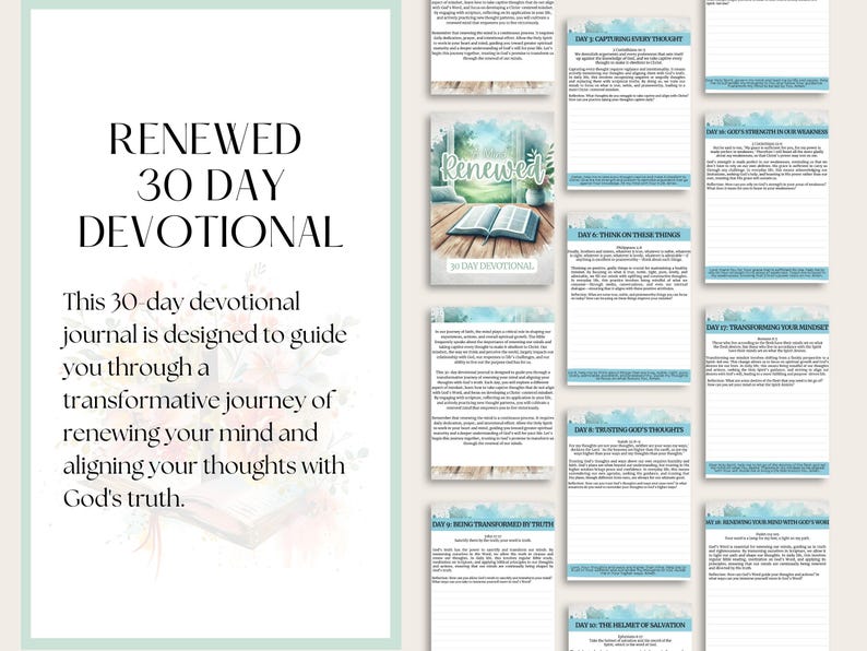 30 Day Devotional Ebook Template Canva: Christian Planner (digital ...