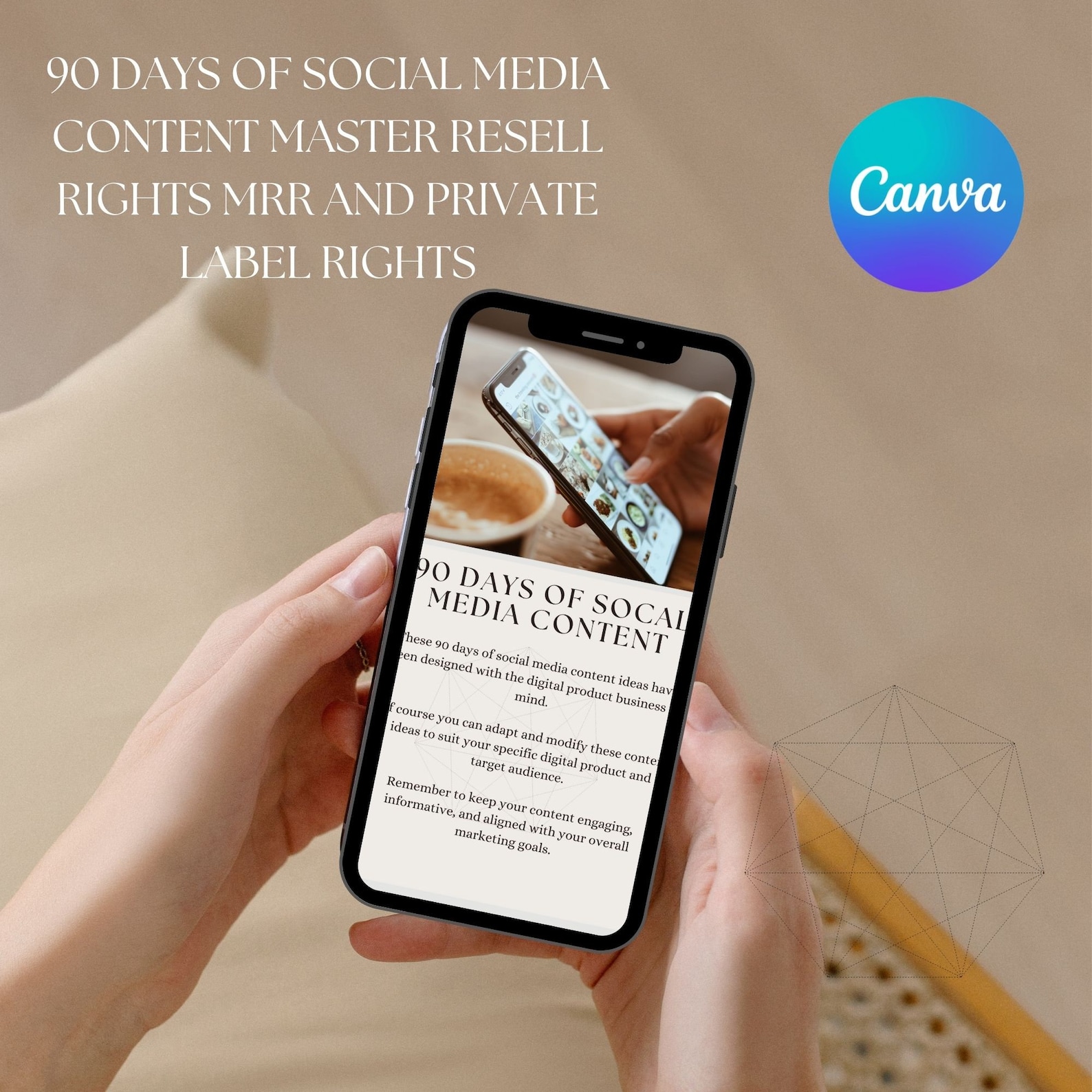 MRR 90 Days of Social Media Content , Done for You, Guide With Master ...