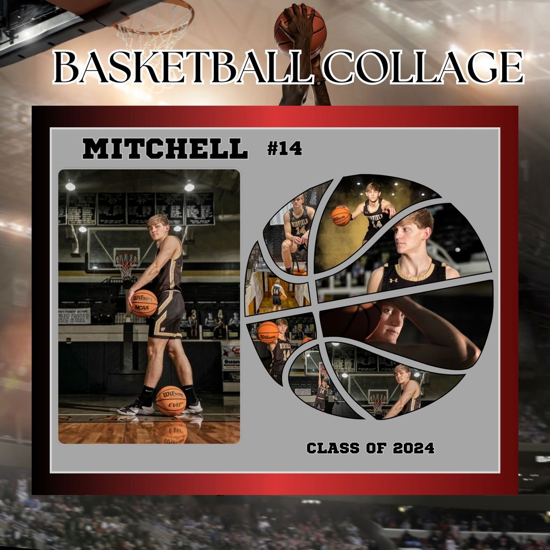 Basketball Memory Mate Template Photo Collage Sport Canva Template ...