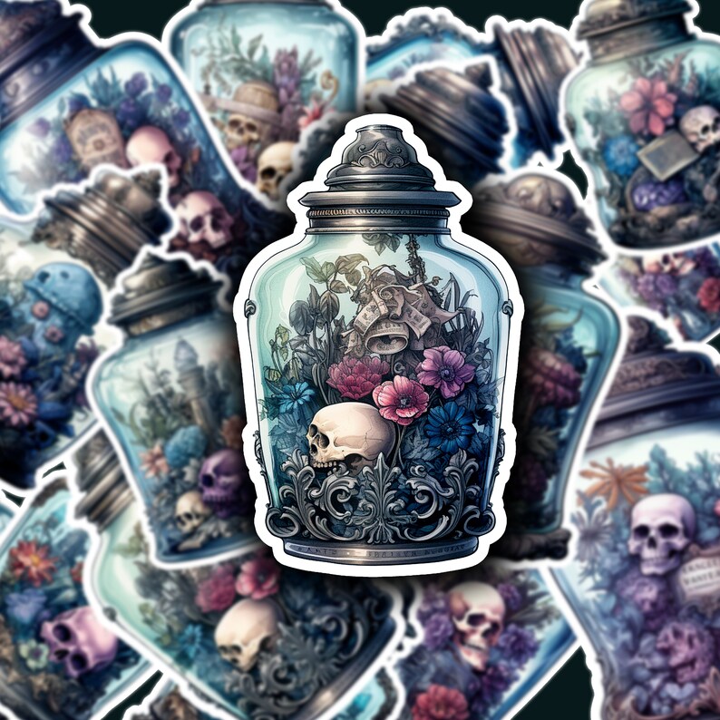 12-piece Gothic Sticker Pack - Instant Download PNG Files - Dark and ...