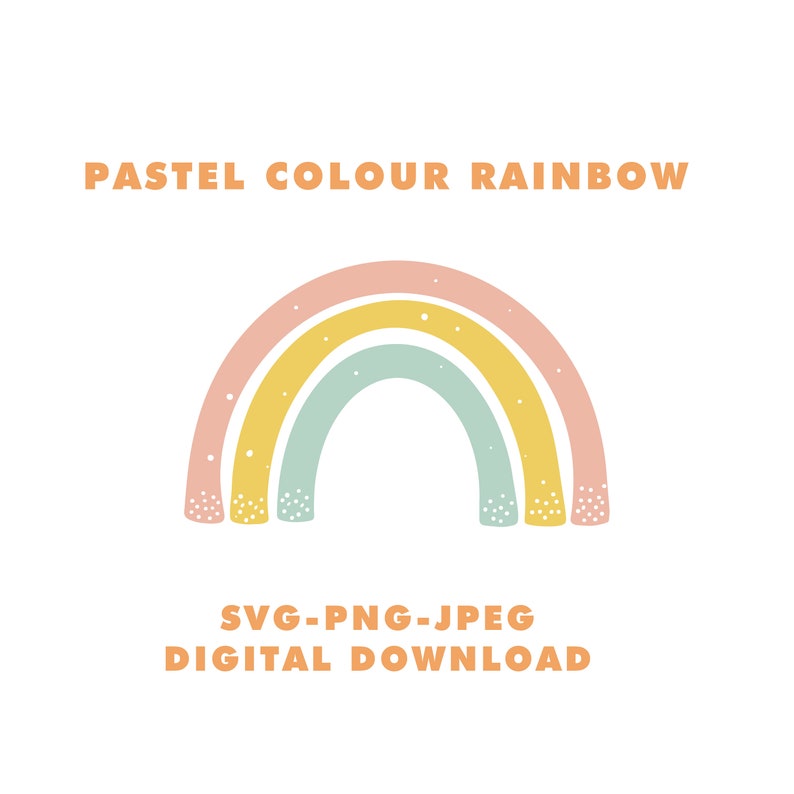Rainbow SVG Bundle, 15 Boho Rainbow SVG, Rainbow Clipart, Pastel ...