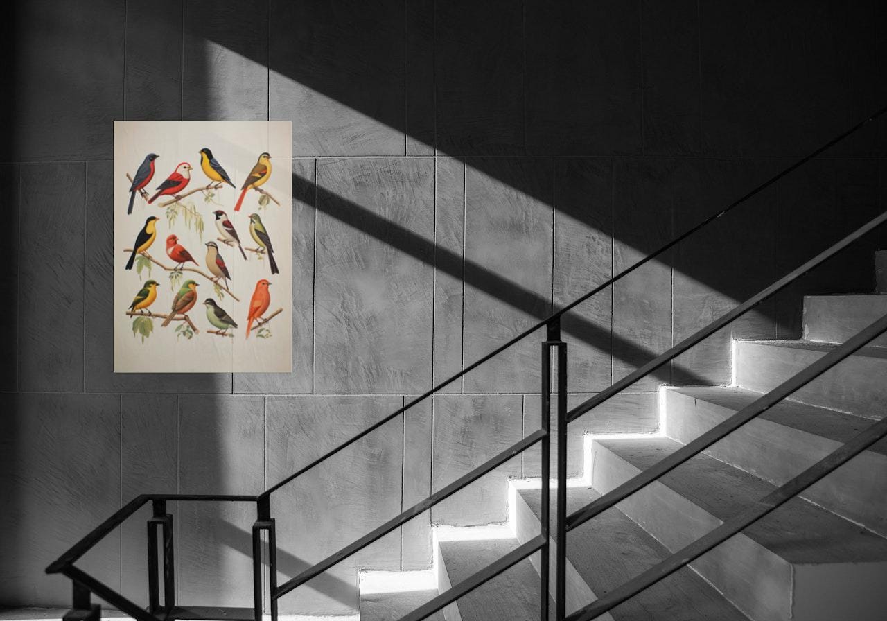 Bird Illustration Poster - Digital Download - Etsy