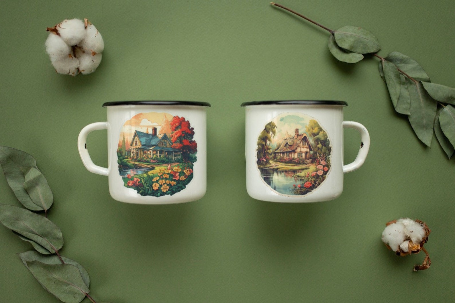 Printable Cozy Cottage Sticker Pack Aesthetic Cottagecore - Etsy