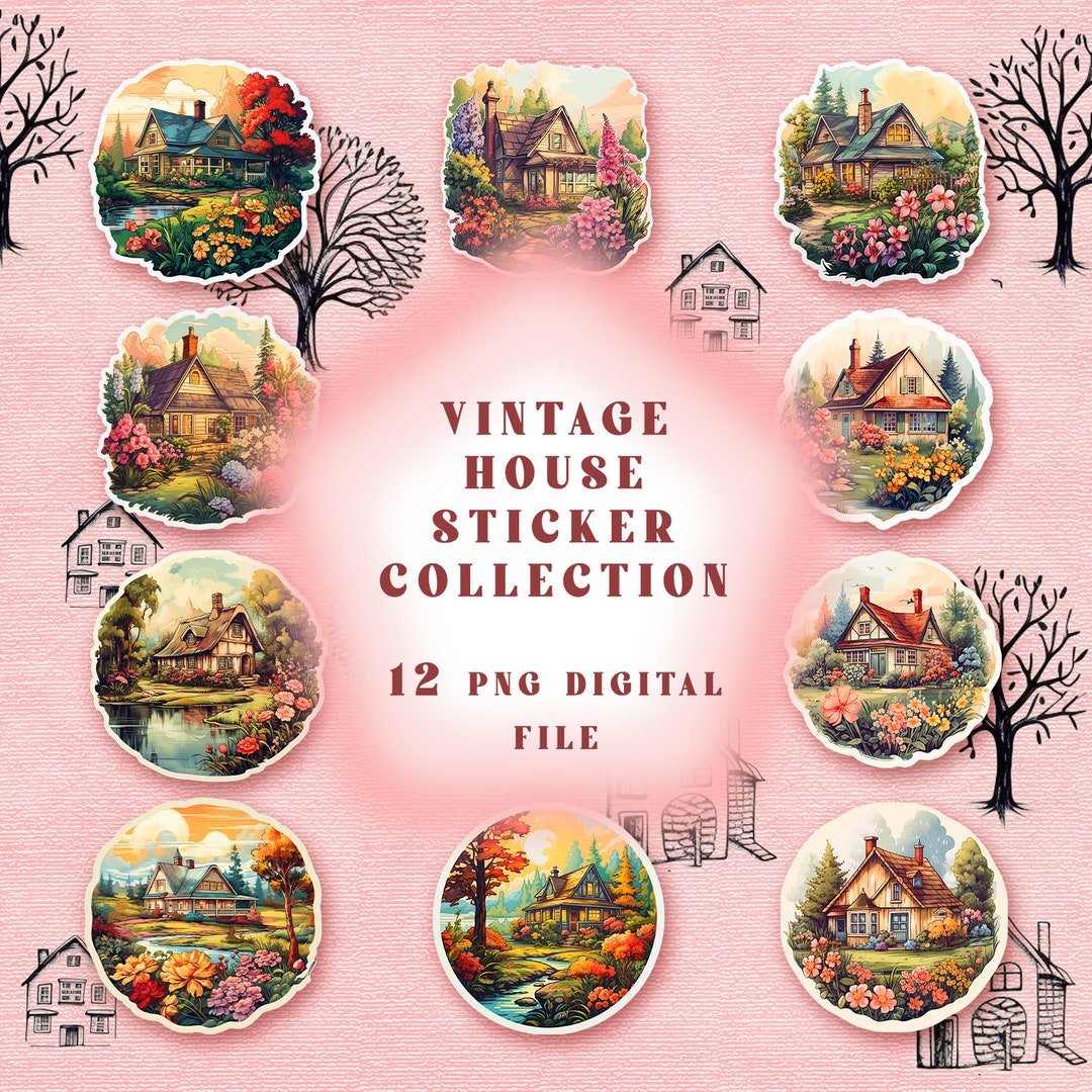 Printable Cozy Cottage Sticker Pack | Aesthetic Cottagecore Stationery ...