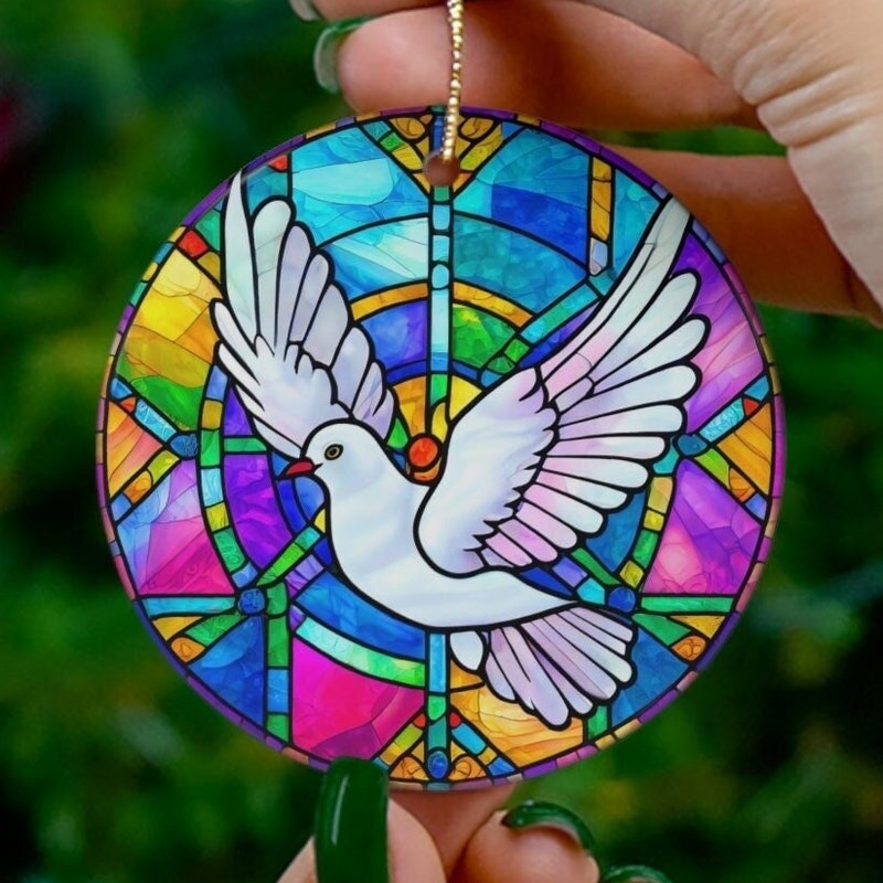 Stained Glass Dove - Etsy