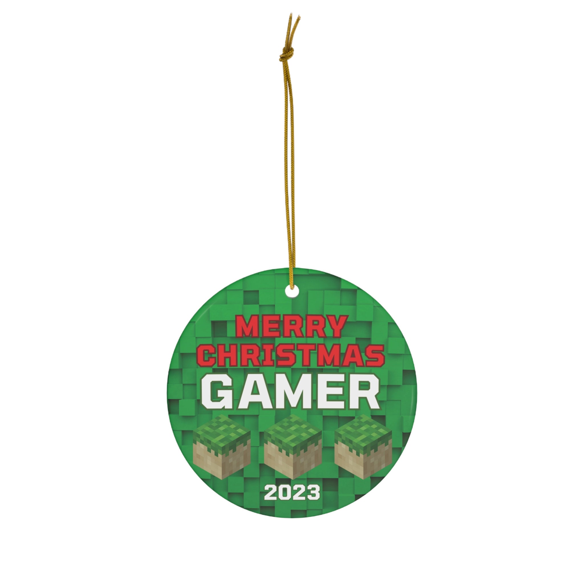 Minecrafter Gift, Minecrafter Ornament, Mine Themed, Minecrafting Gamer ...