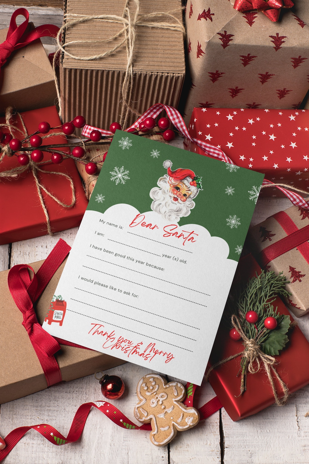 Cute Christmas Letter to Santa for Kids Letter to Santa - Etsy