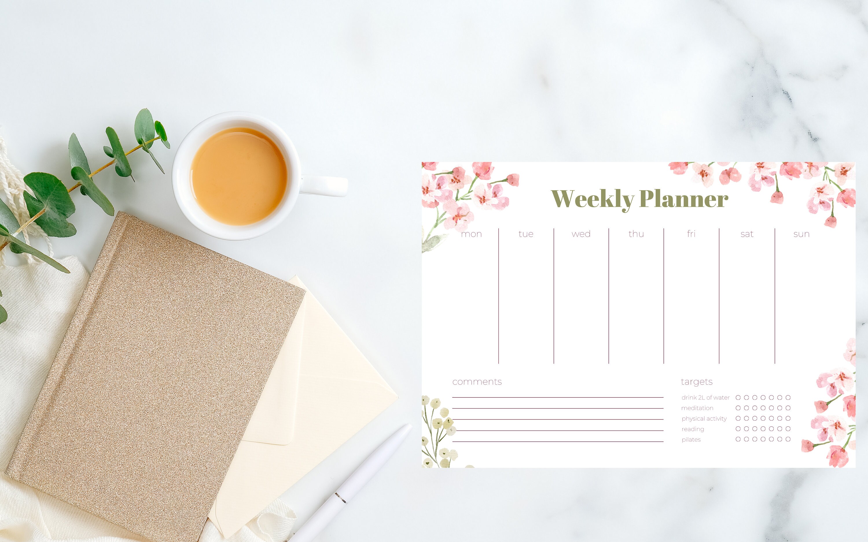 Weekly Schedule Template, Weekly Planner Printable, Homeschool Weekly ...