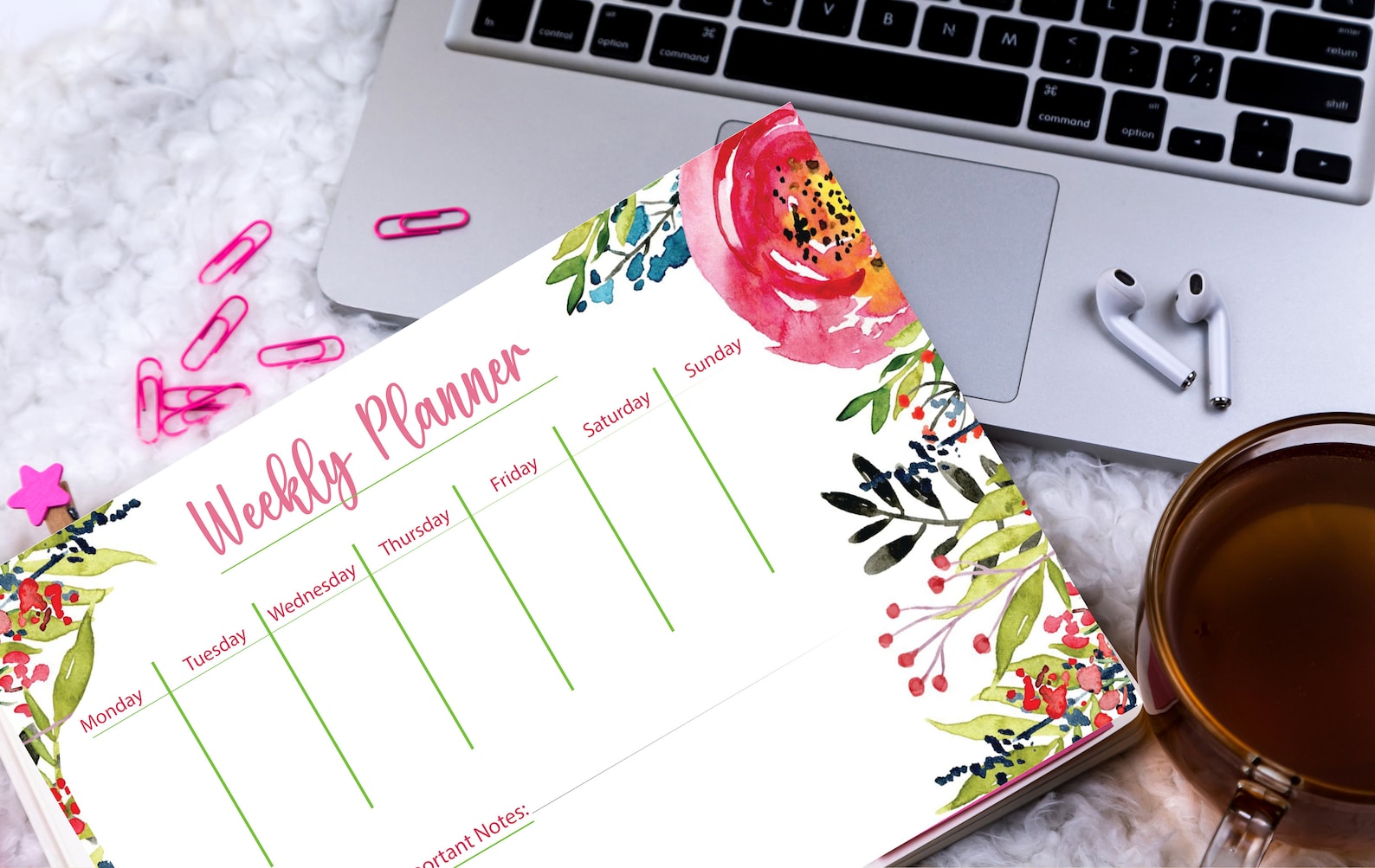 Weekly Schedule Template, Weekly Planner Printable, Homeschool Weekly ...