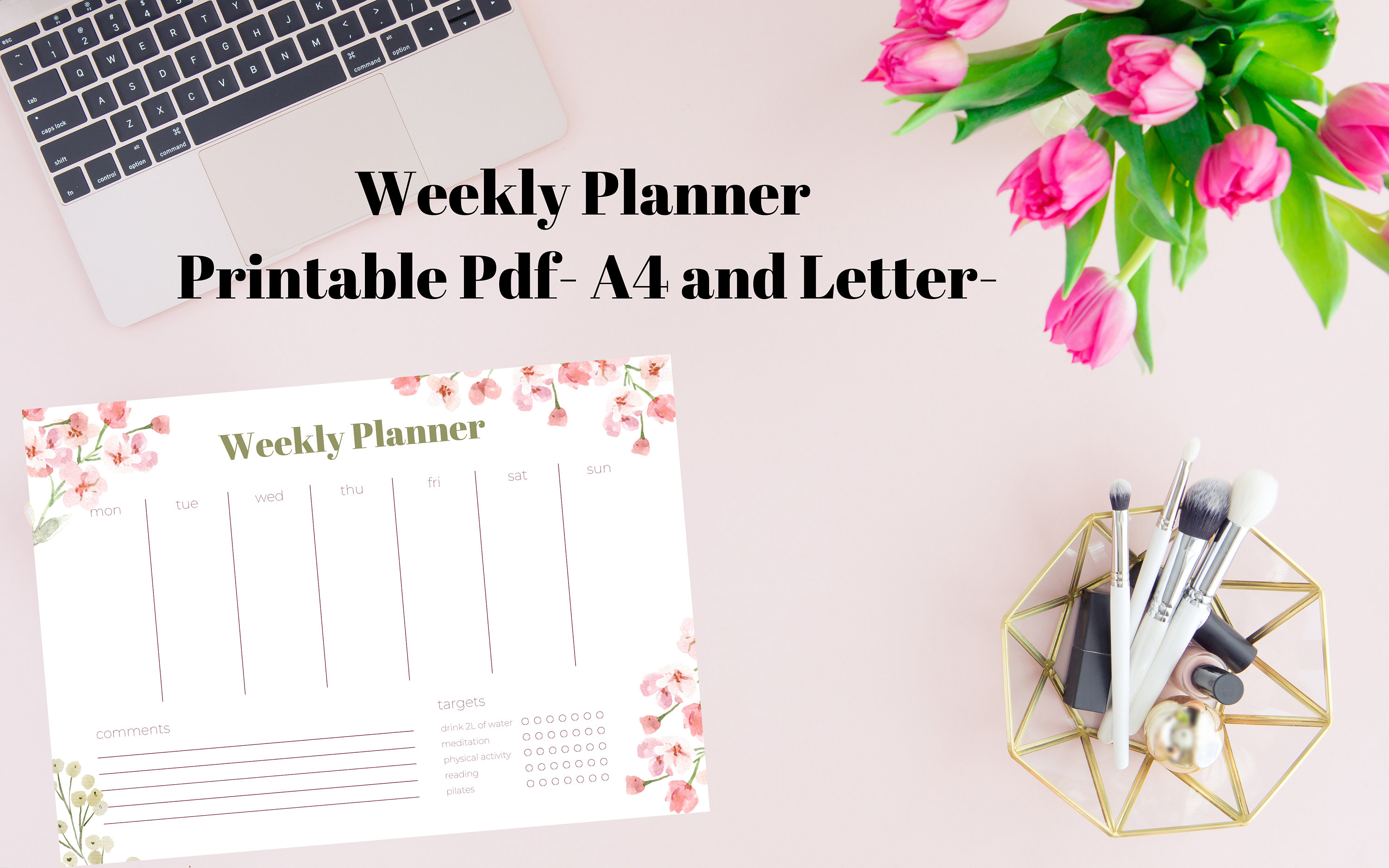 Weekly Schedule Template, Weekly Planner Printable, Homeschool Weekly ...