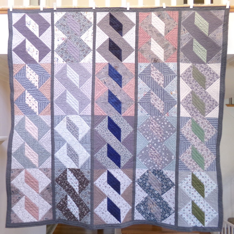 Quirky Twisted Pole Handmade Quilted Throw - Etsy