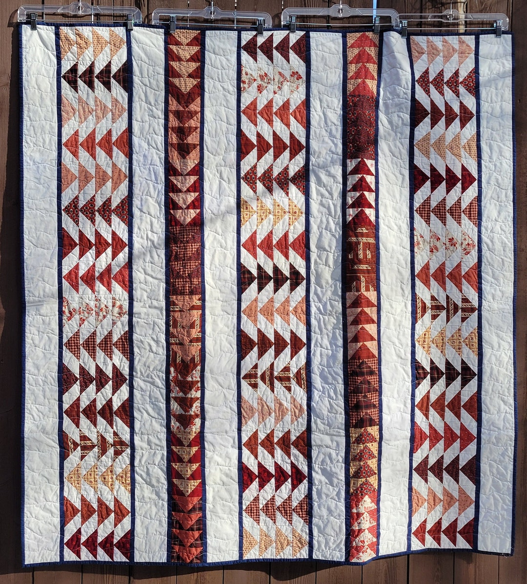 Flying Geese Handmade Quilted Throw - Etsy