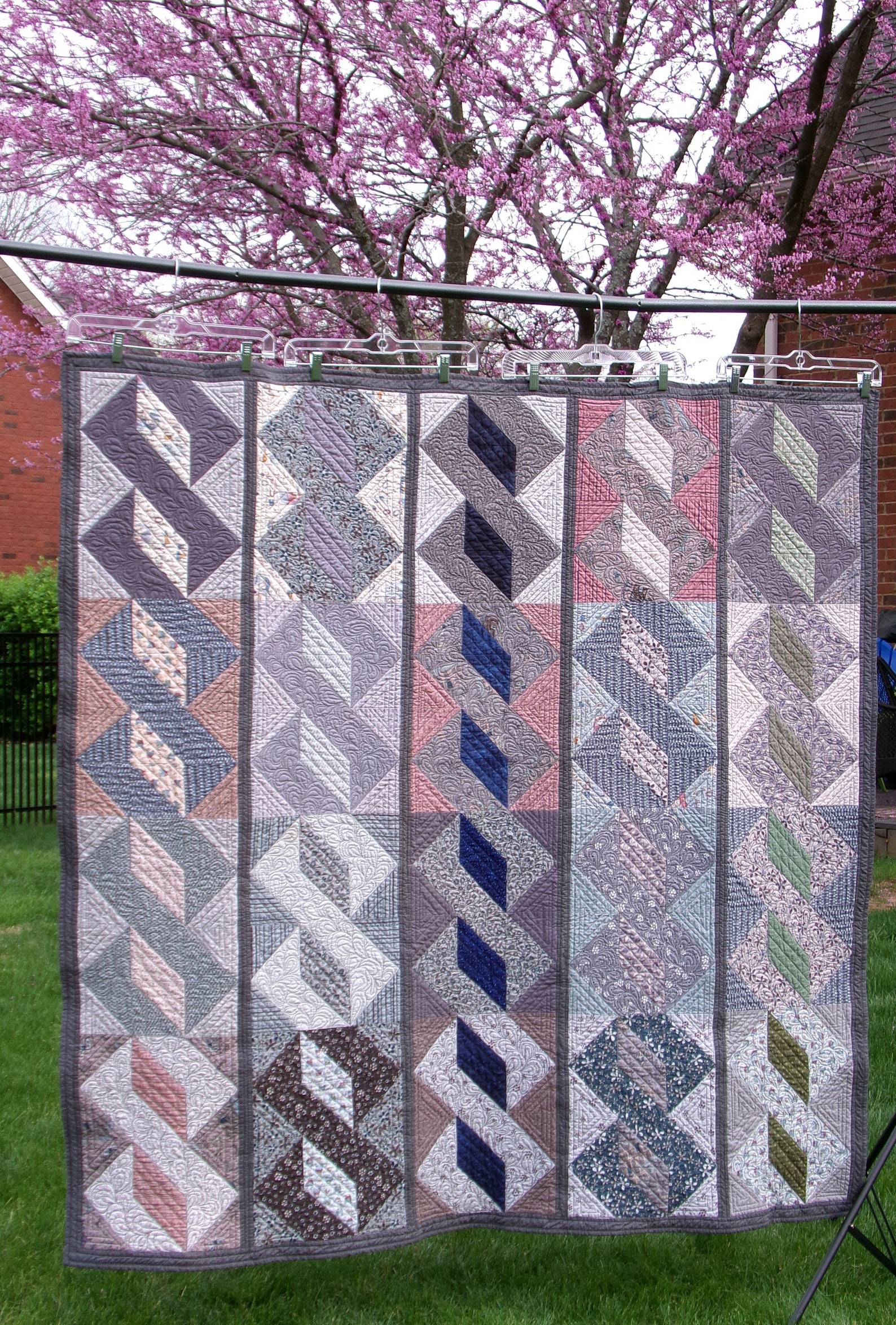 Quirky Twisted Pole Handmade Quilted Throw - Etsy