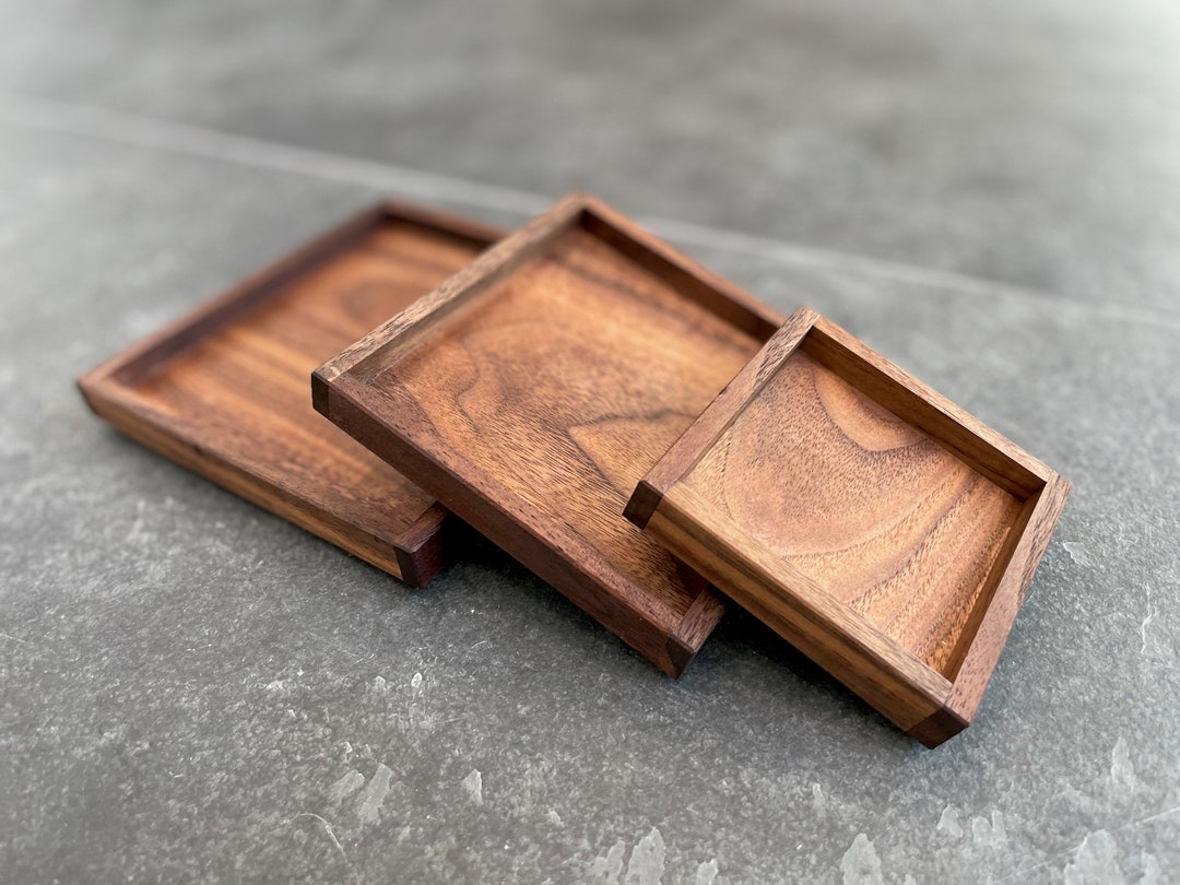 Wooden Tray Black Walnut Various Sizes Valet Tray - Etsy