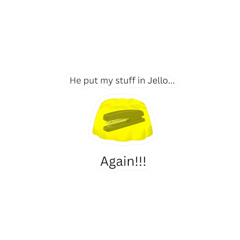 The Office - Stapler in Jello - Vinyl Decal - Etsy