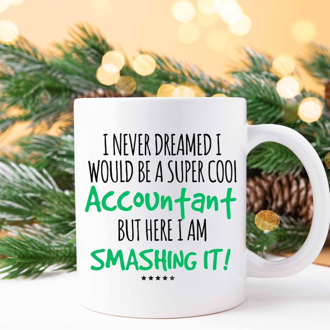 Super Cool Accountant Mug Green. an 11oz Ceramic Cup an Ideal Gift for ...