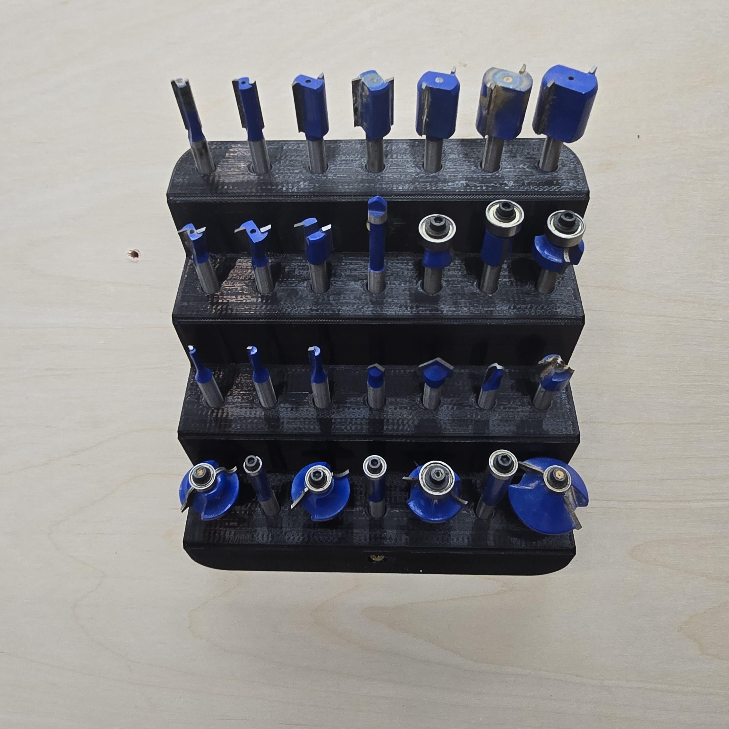 Wall Mount Router Bit Rack - Etsy