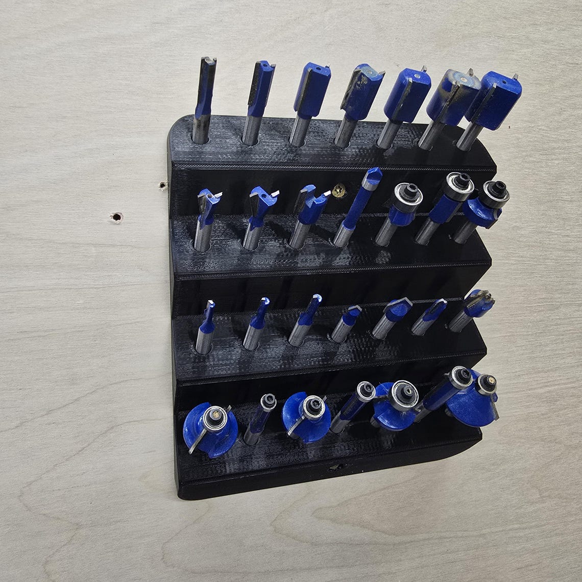 Wall Mount Router Bit Rack - Etsy