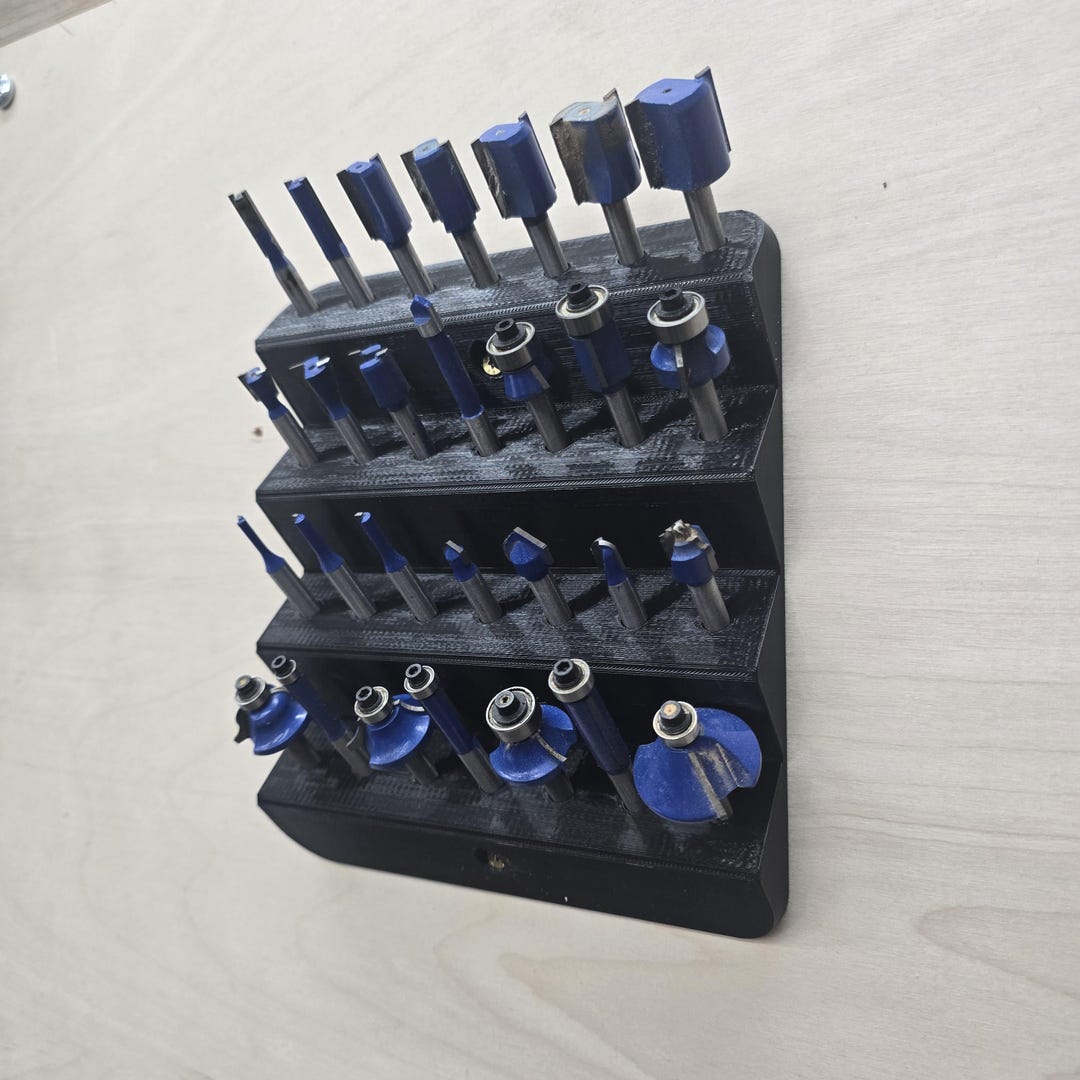 Wall Mount Router Bit Rack - Etsy