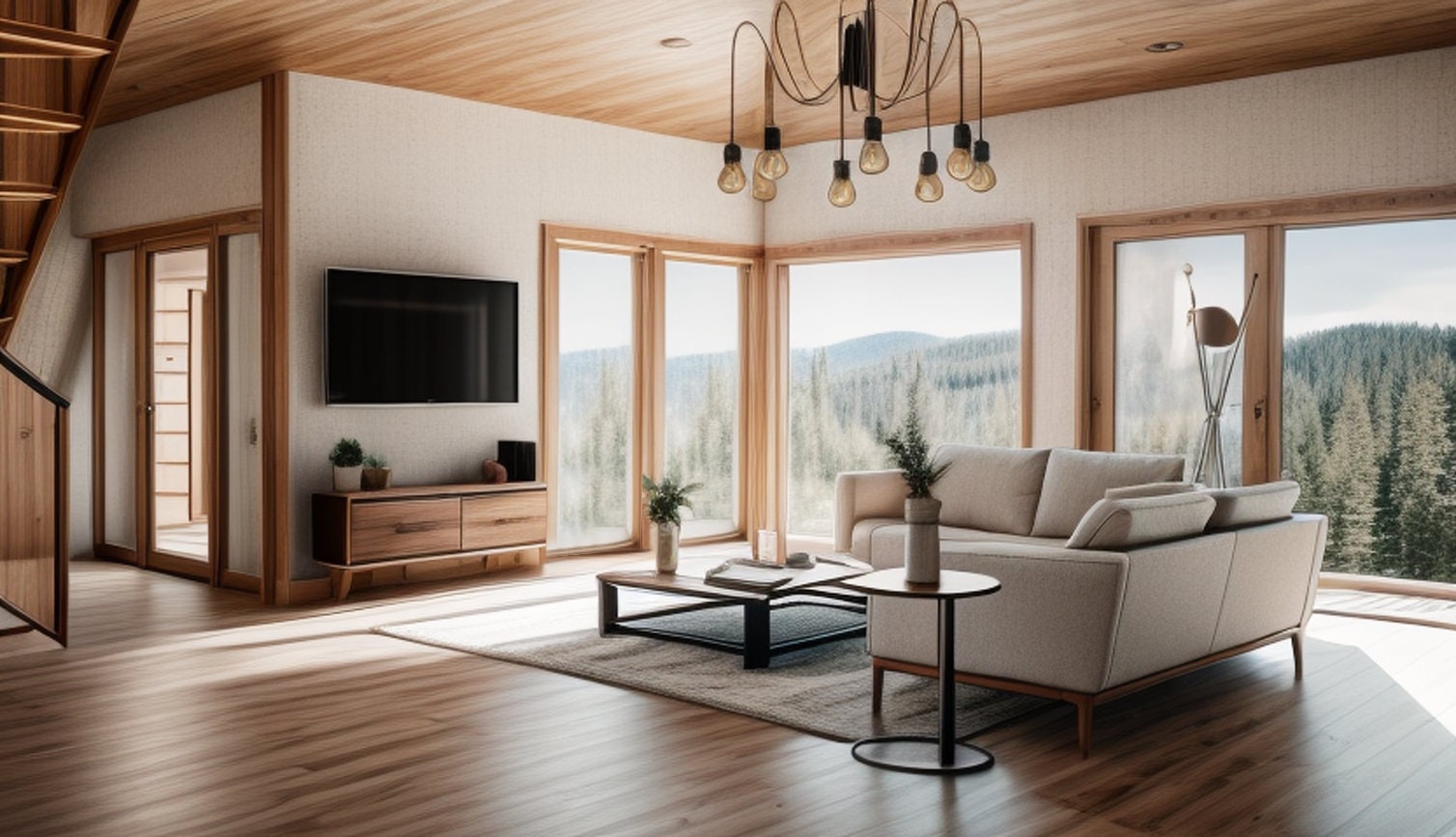 Contemporary Cottage Chalet House Plan and Design, Two-storey, 4 ...