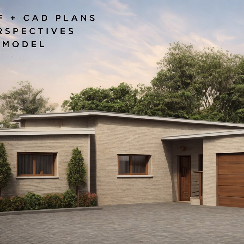 Modern House Plans - Etsy