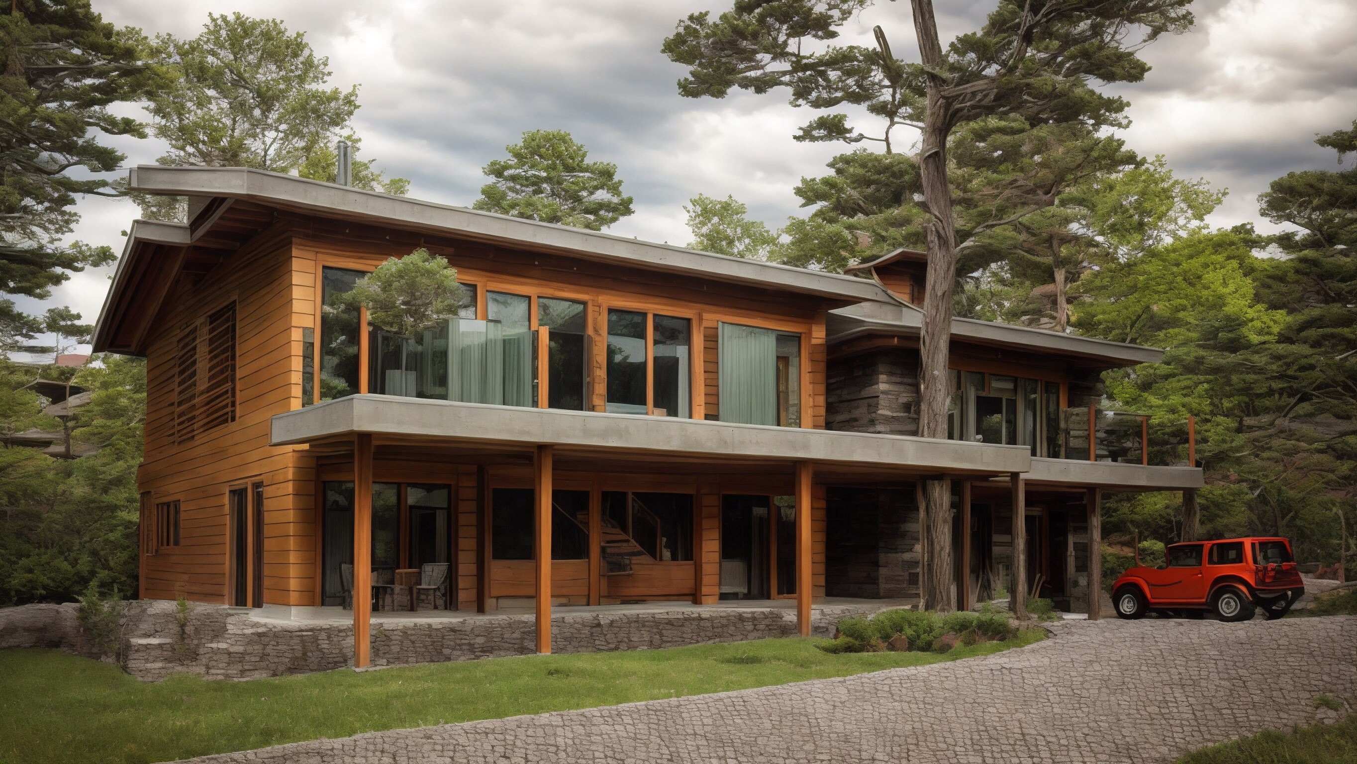 Cabin Cottage Chalet House Plan and Design, Two-storey, 4 Bedrooms / 3 ...