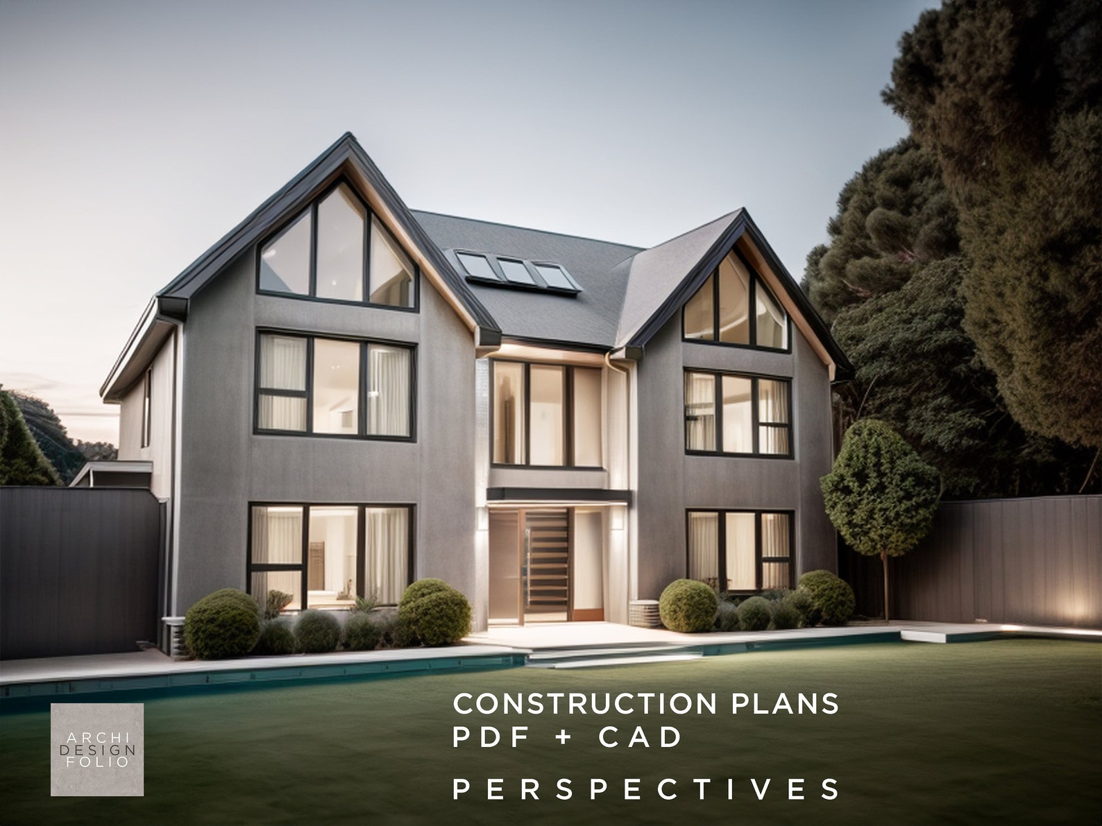 Modern 6 Bedroom House Plan: Full Construction CAD + PDF (digital ...